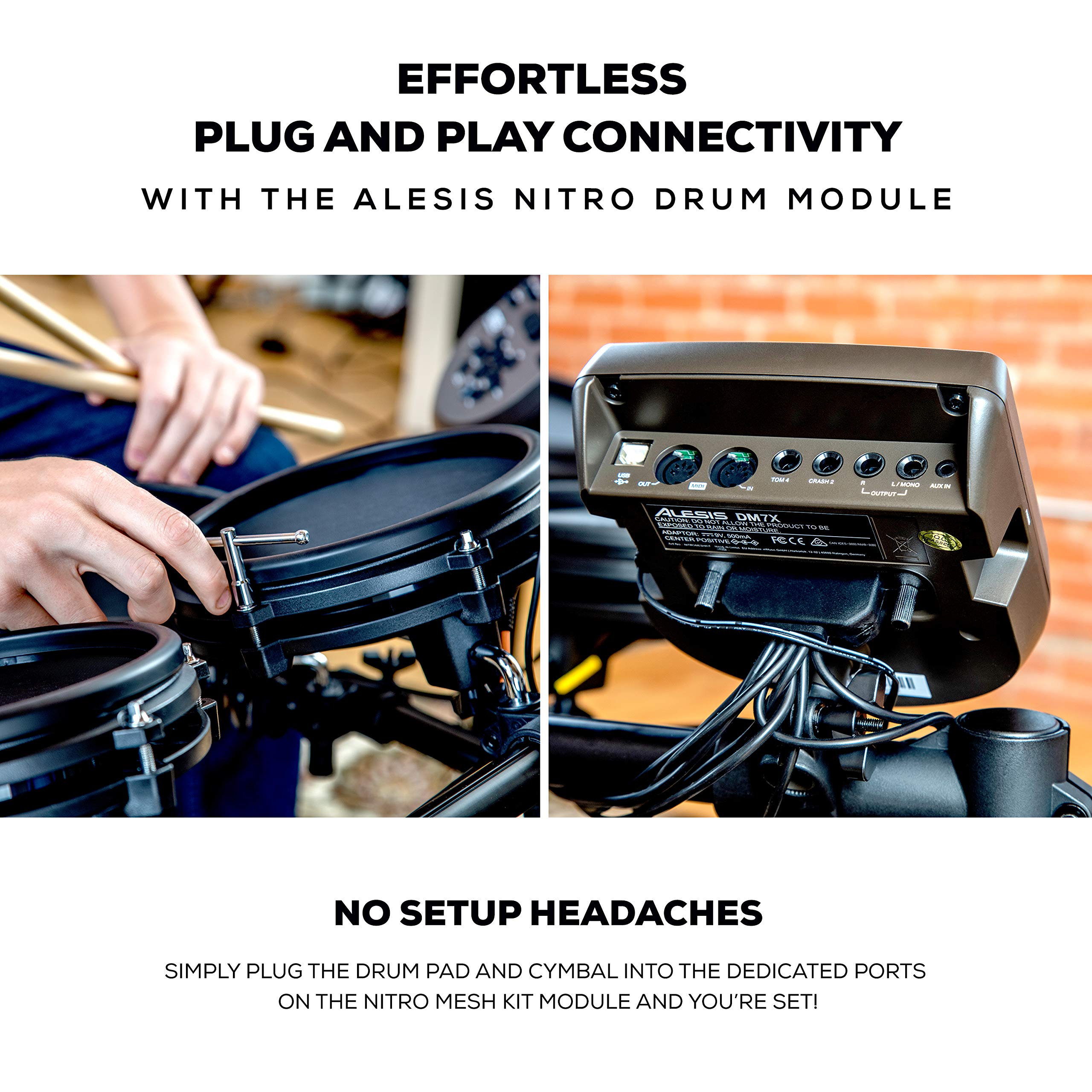 Alesis Drums Nitro Mesh Expansion Pack - Drum Set Expansion for the Nitro Mesh Electric Drum Kit with a Dual Zone Mesh Drum Pad and 10-inch Cymbal