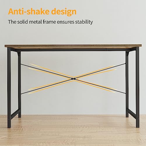 CubiCubi Computer Desk, 32 inch Small Home Office Desk for Small Spaces, Modern Simple Style for Home, Office, Study, Writing, Brown