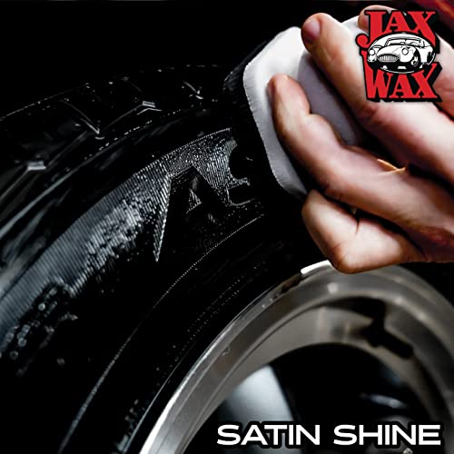 Jax Wax Super Blue Solvent - Commercial Grade Solvent Based Tire Dressing for Rubber, Plastic, and Vinyl, Tire Shine for Wet Looking Wheels โ 16 Oz