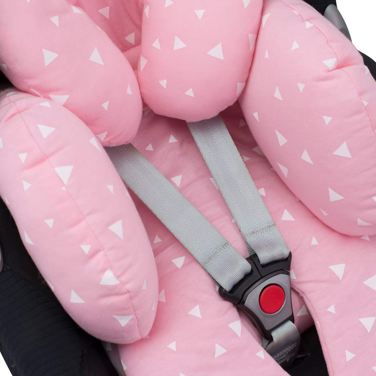 JYOKO Kids Reducer Cushion Infant Head & Baby Body Support Antiallergic 100% Cotton (Head, Body and Back Support, Pink Sparkles) 3 Parts