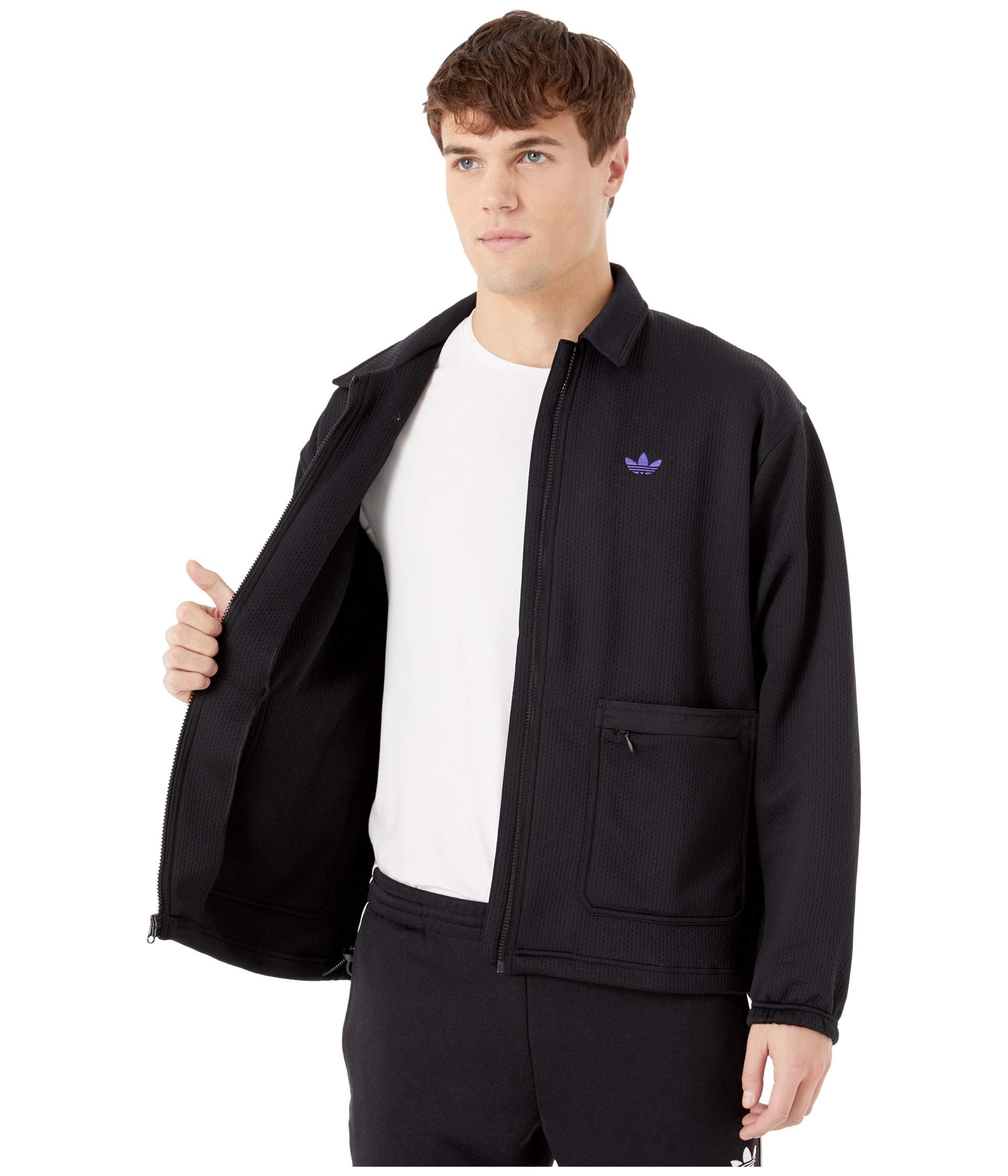 adidas Utility Jacket Black/Purple/Glory Amber LG