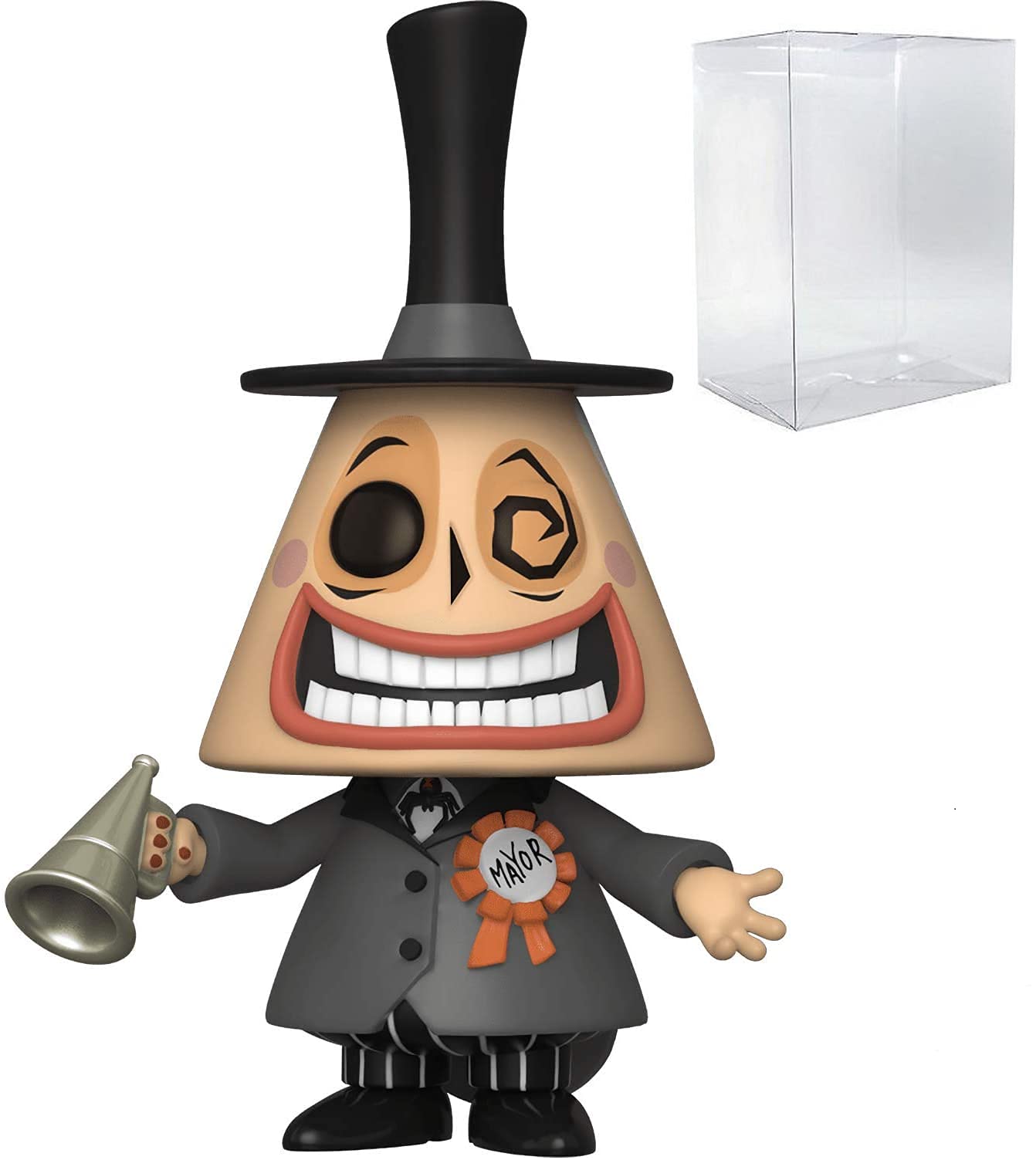 POP Disney The Nightmare Before Christmas Mayor with Megaphone Funko Pop Vinyl Figure Bundled with Compatible Pop Box Protector Case Multicolored 3.75 inches