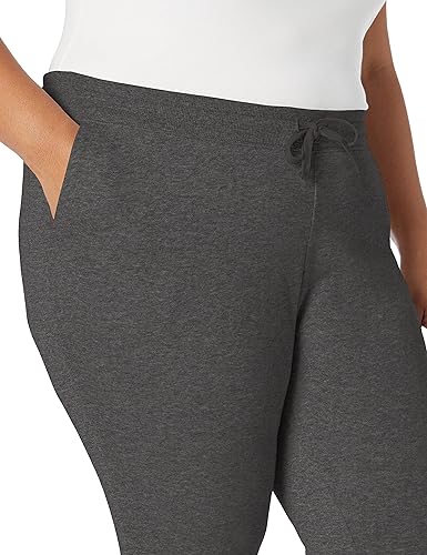 Amazon Essentials Women's Fleece Jogger Sweatpant (Available in Plus Size), Charcoal Heather, 5X