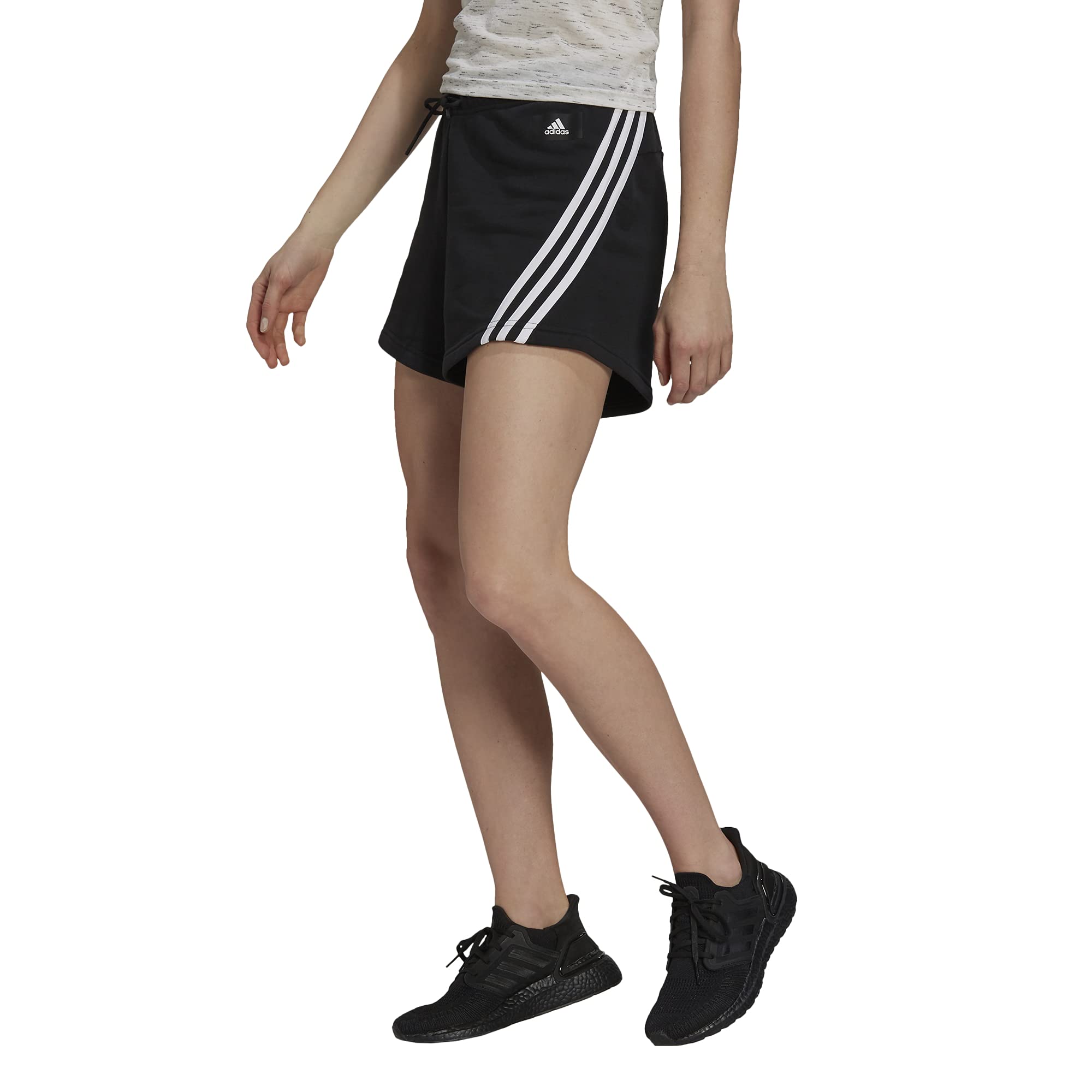 adidas Women's Sportswear Future Icons 3-Stripes Short, Black, Small