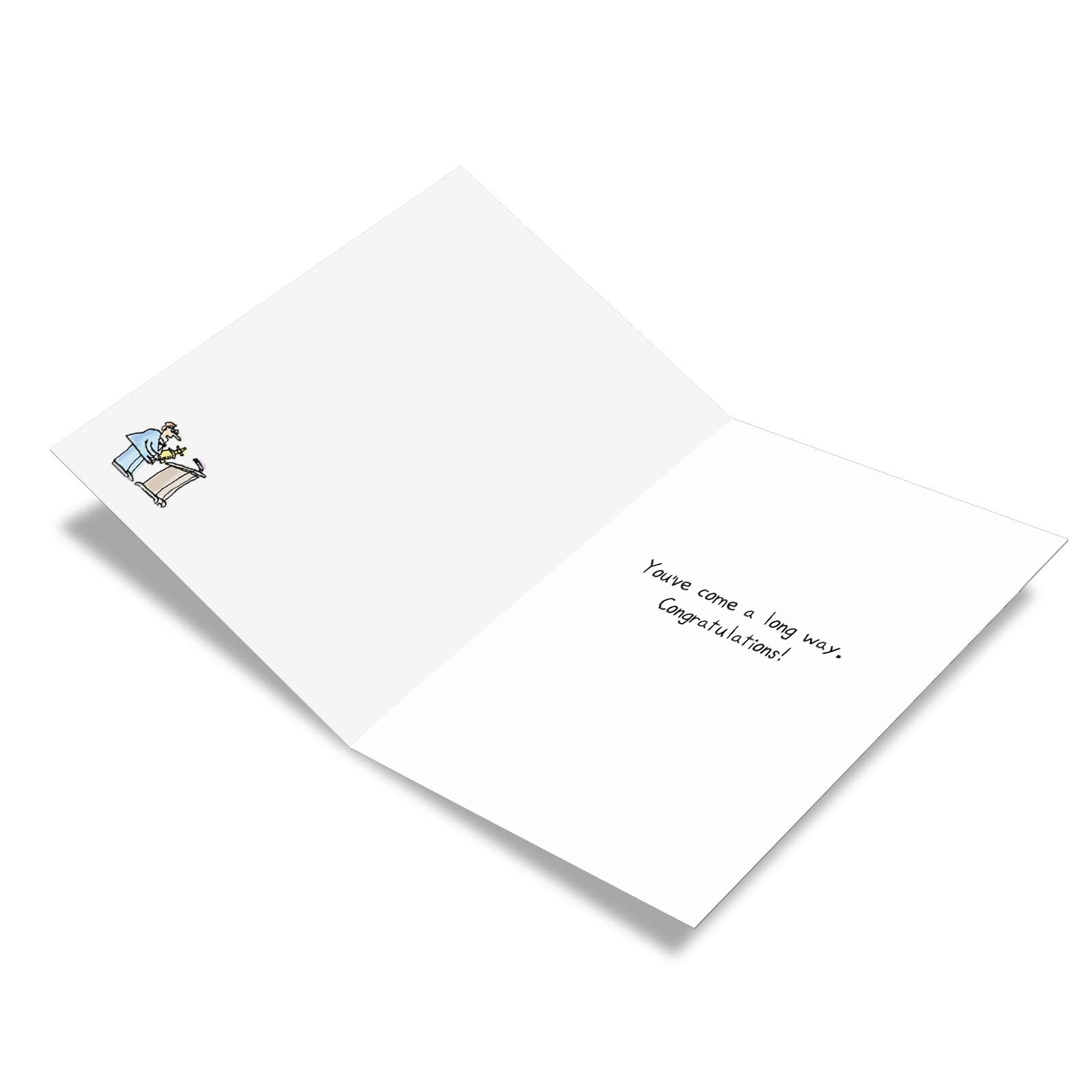 NobleWorks - Funny Congratulations Greeting Card - Cartoon Congrats Notecard with Envelope - Thanks Evolution C6192CGG