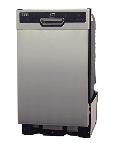 SPT SD-9254SSB 18″ Wide Built-In Stainless Steel Dishwasher w/Heated Drying, ENERGY STAR, 6 Wash Programs, 8 Place Settings and Stainless Steel Tub