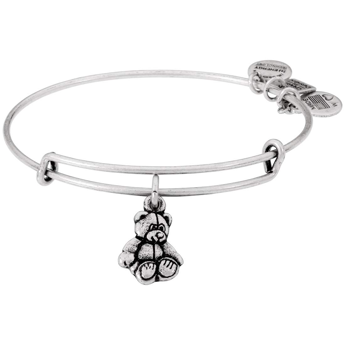 Alex and Ani Little Brown Bear Silver One Size Bracelet CBD17INTBBRS