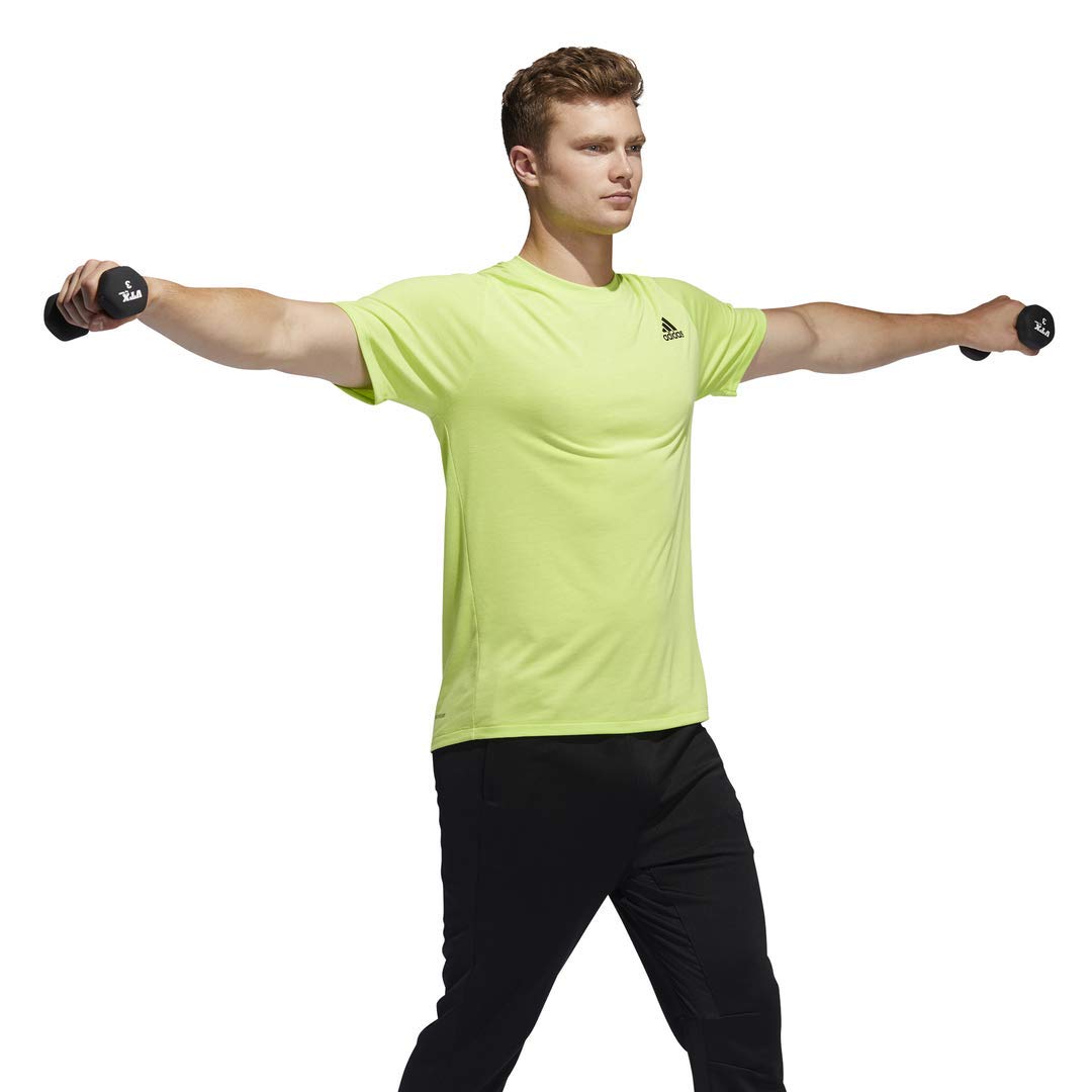 adidas Men's Freelift_Sport Prime Heather Tee Semi Solar Slime X-Large