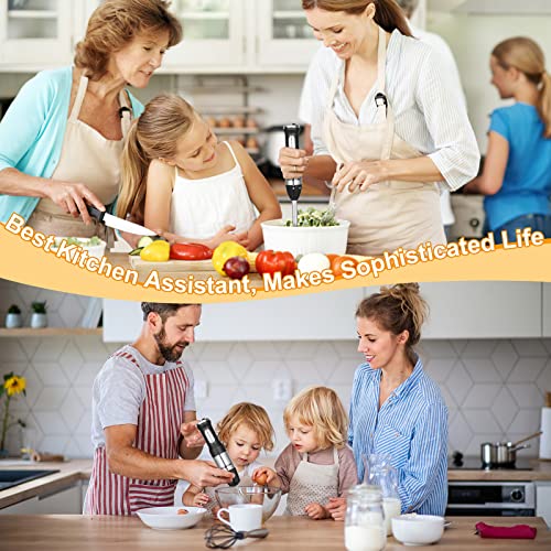 Keylitos 5 in 1 Immersion Hand Blender Mixer, [Upgraded]1000W Handheld Stick Blender with 800ML Beaker,600ML Chopper,Whisk and Milk Frother for Smoothie,Baby Food,Sauces Red,Puree,Soup