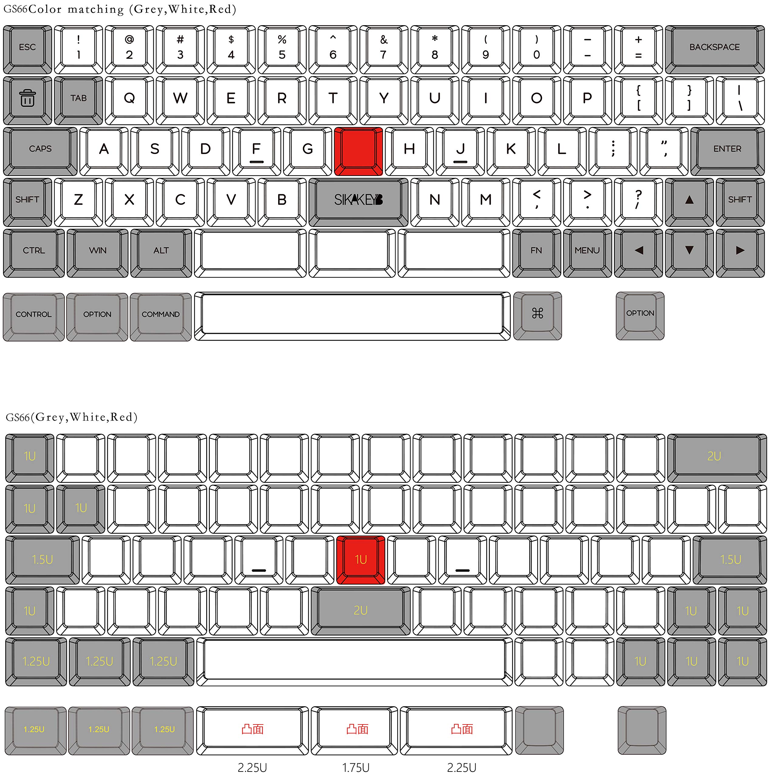 EPOMAKER SK66S 60% Keys Bluetooth 5.1 Wireless Wired Dual Mode Gateron Optical Mechanical Gaming Keyboard with RGB Backlight and PBT Heat Sublimation Keycaps (Gateron Optical Red, Grey White)