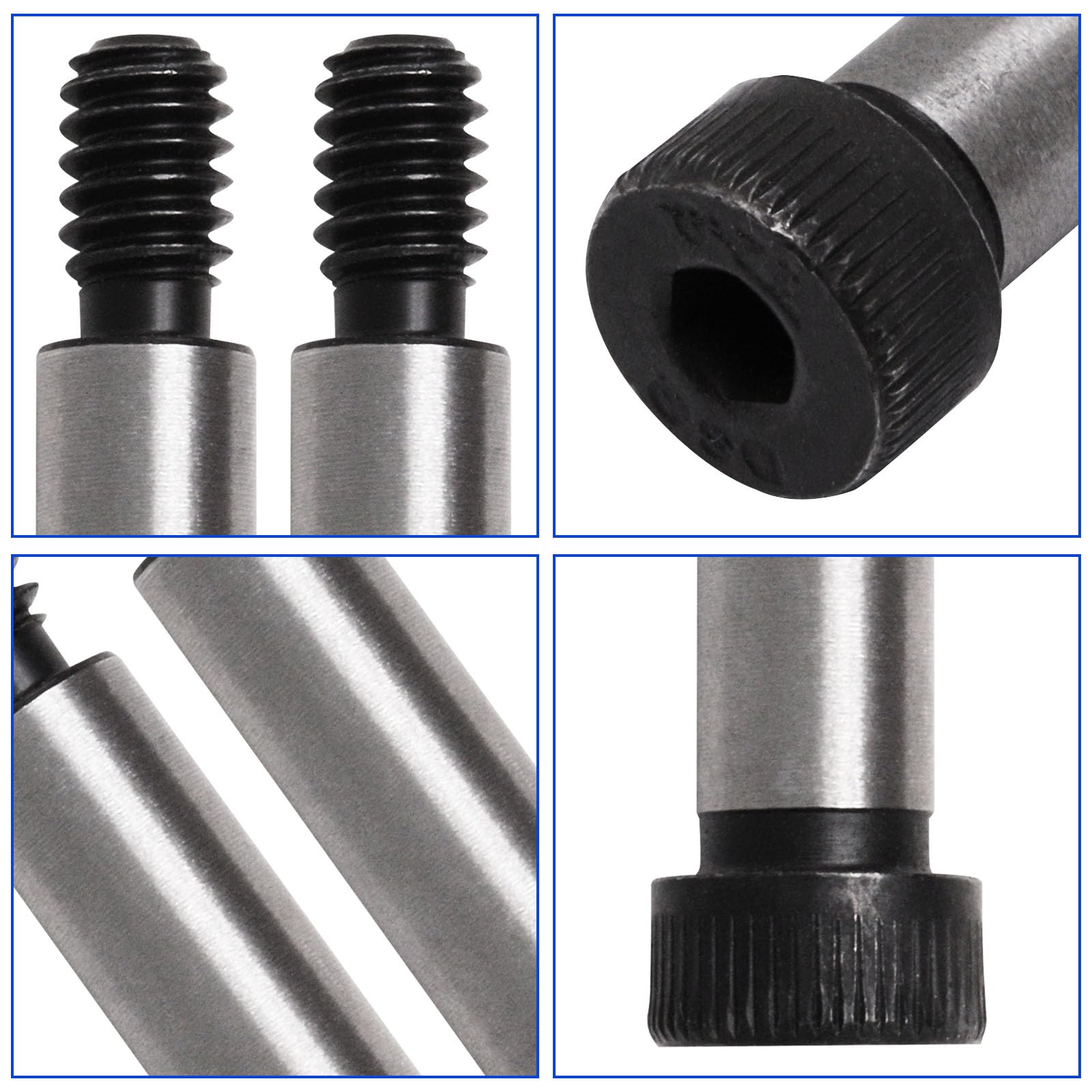 Sydien 6Pcs Alloy Steel Shoulder Bolt #10-24 UNC Thread Shoulder Dia 1/4" Shoulder Length 5/8"