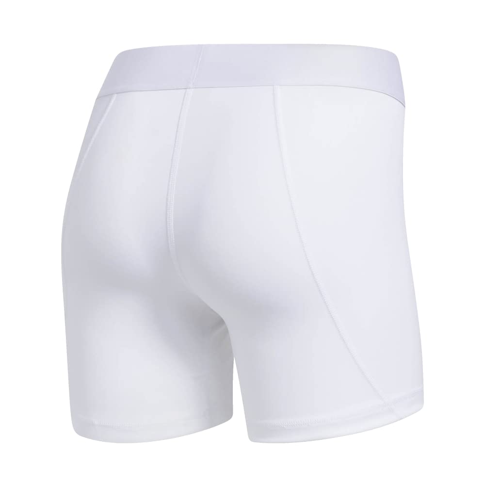adidas Women's Alphaskin Compression Shorts (White) (M)