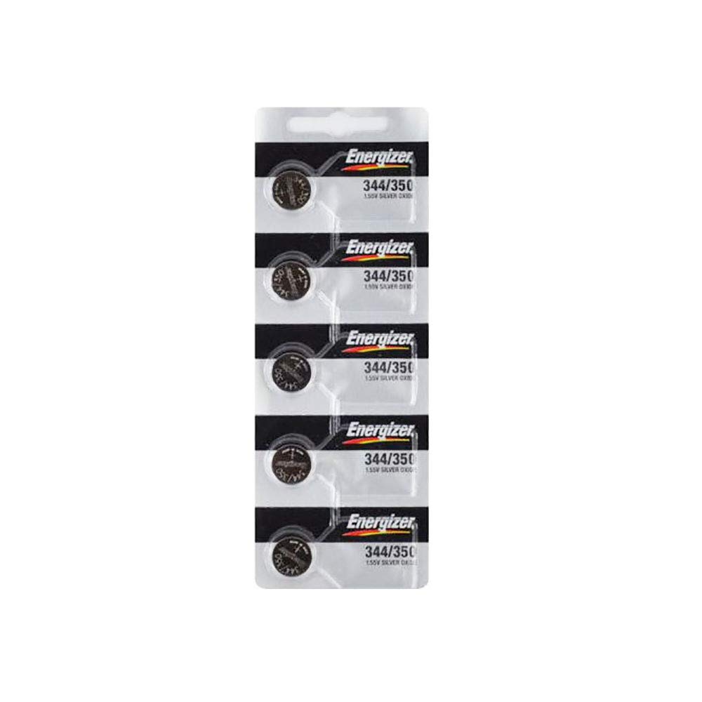 Energizer 344/350 Button Cell Silver Oxide Watch Battery Pack of 5 Batteries