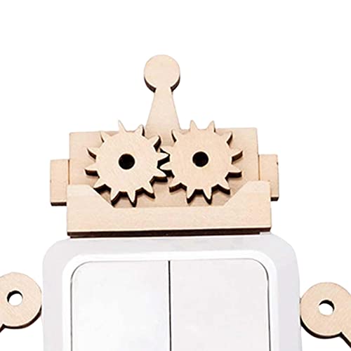 Almencla Sensory Board Toy Parts Adorable Puzzles Multipurpose DIY Accessory Busy Board Material for Learning Activities Nursery Preschool Girls Boys - Robot Switch