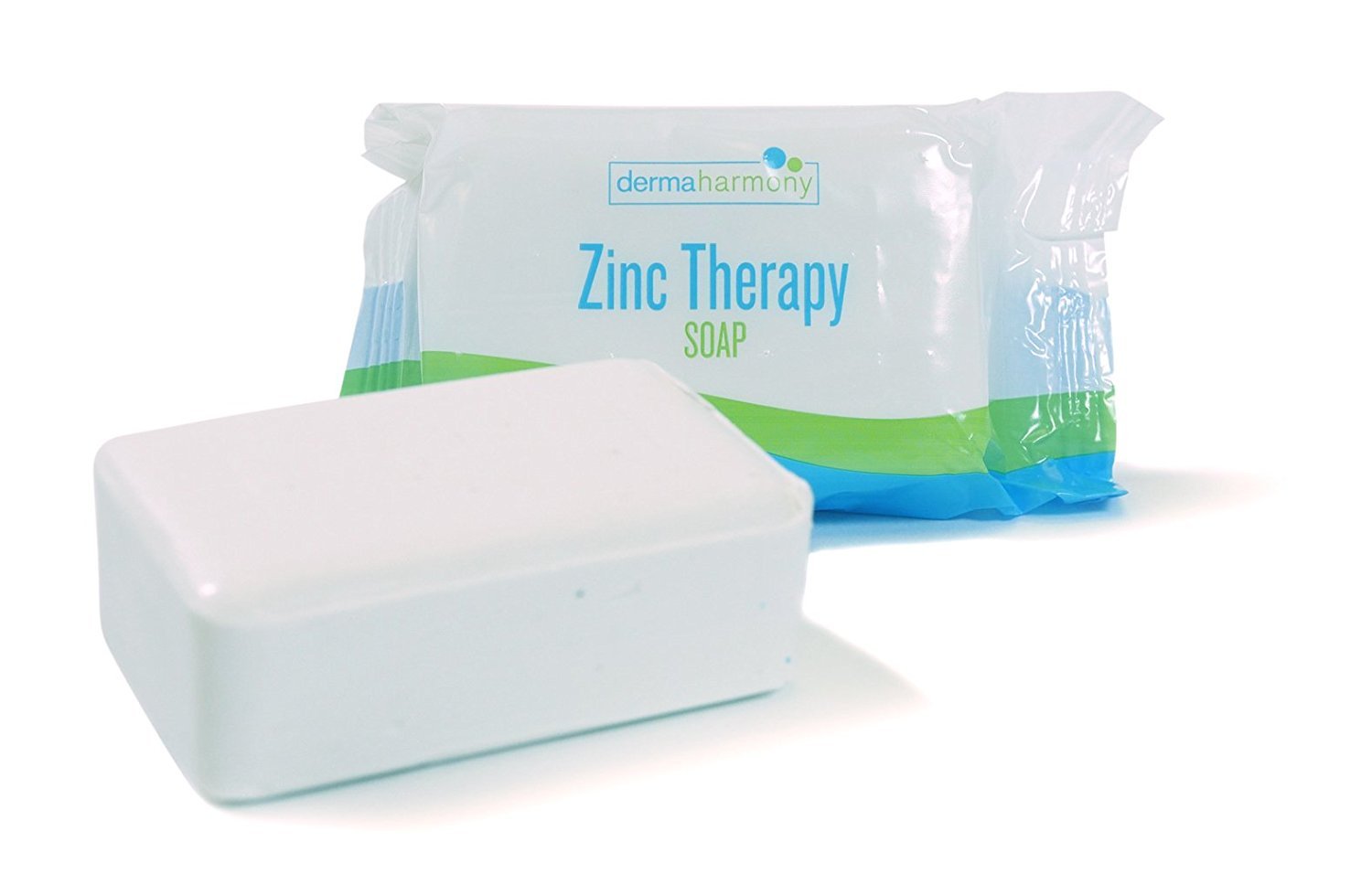 Dermaharmony Set of 2 2% Pyrithione Zinc (ZnP) Bar Soap 4 oz - Crafted for Those with Skin Conditions - Seborrheic Dermatitis, Dandruff, etc.