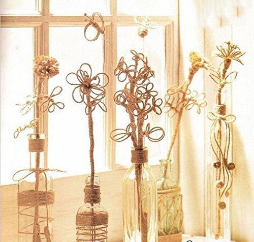 BronaGrand 50pcs Mini Wooden Utility Paper Clip, Clothespins Clip, Clothes Line Clips with 300 Feet Natural Twine