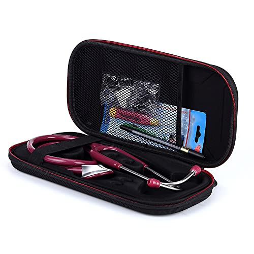 ATOZS Hard Portable Stethoscope Carrying Case Storage Box Shell Mesh Pockets for III Stethoscope Organizer Bag