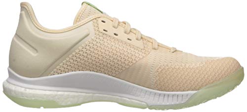 adidas Women's Crazyflight X 3 Volleyball Shoe, Linen/White/Glow Green, 9.5 M US
