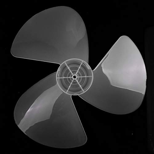 CHICTRY 16 Inch Fan Blade 3 Leaves Plastic White Fan Blade Replacement for Household Standing Pedestal Fan Table Fanner General Accessories White without Fan Nut