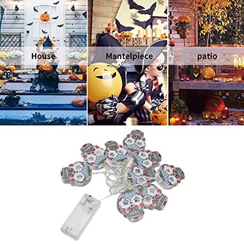 Yivibe Halloween String Lamp, Flexible Battery Operated Lightweight LED String Light for Courtyard for Garden for Home