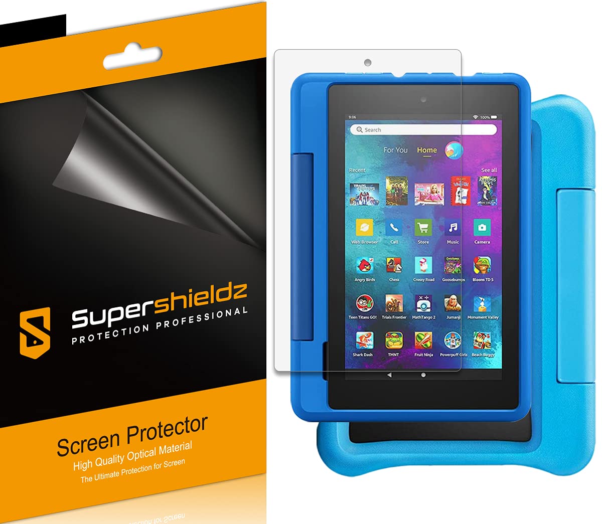 Supershieldz (3 Pack) Designed for Fire 7 Kids and Fire 7 Kids Pro Tablet 7 inch (9th/7th Generation Only, 2019/2017 Release) Screen Protector, High Definition Clear Shield (PET)