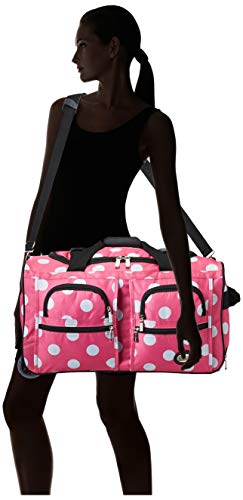 Rockland Rolling Duffel Bag, Pink, 22-Inch