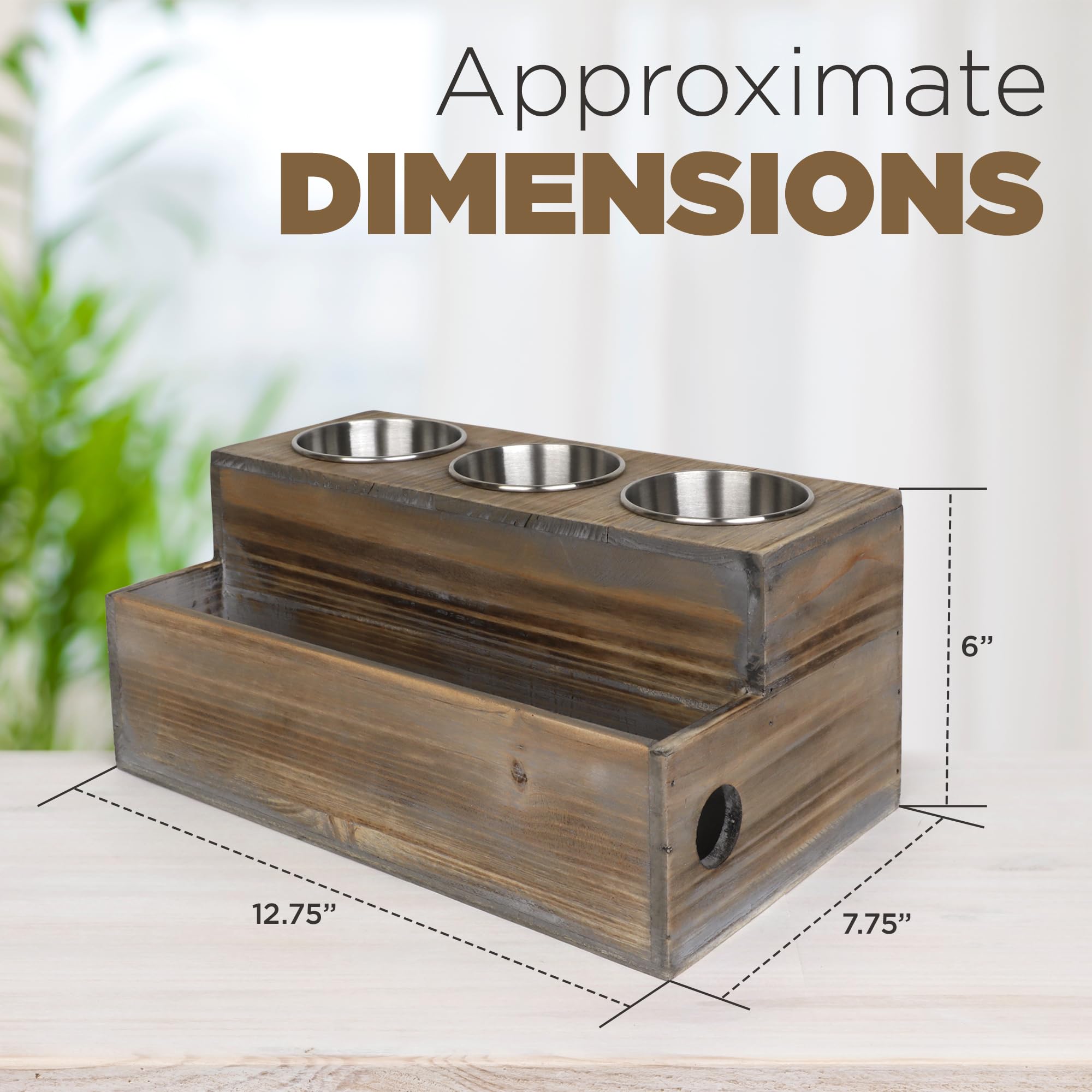 Besti Wooden Hair Dryer Holder β Hair Tools and Styling Supplies Organizer and Storage for Vanity and Bathroom - Natural Elegant Design - Multi-Functional Caddy for Accessories, Makeup, Toiletries