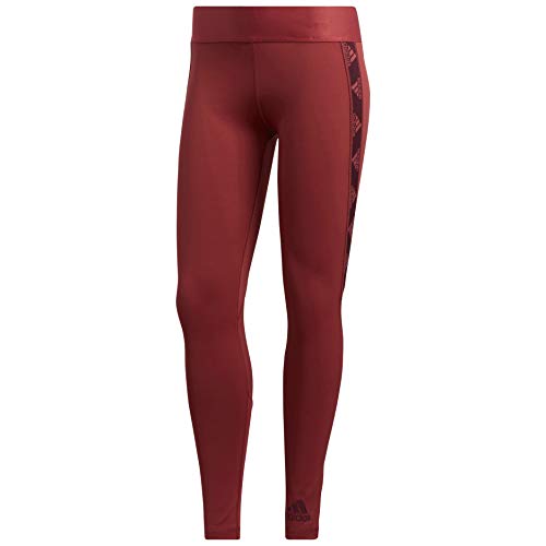 adidas womens Alphaskin Badge of Sport Tights Legacy Red/Maroon Large