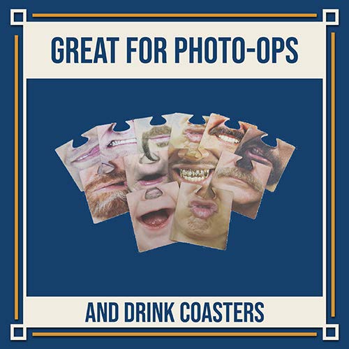 Hilarious Face Mask Drink Coasters, Novelty Party Favors - 20 Pack