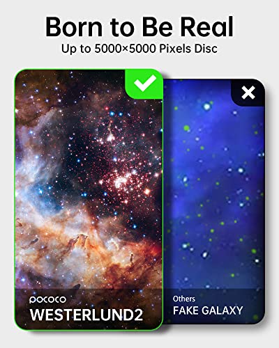 POCOCO Galaxy Projector, Gaming Desk Accessories for PC Setup, Real Planetarium Star Projector with Rechargeable Battery, Birthday Gift Ideas for Men Women Kids, Night Lights for Stress Relief (Black)