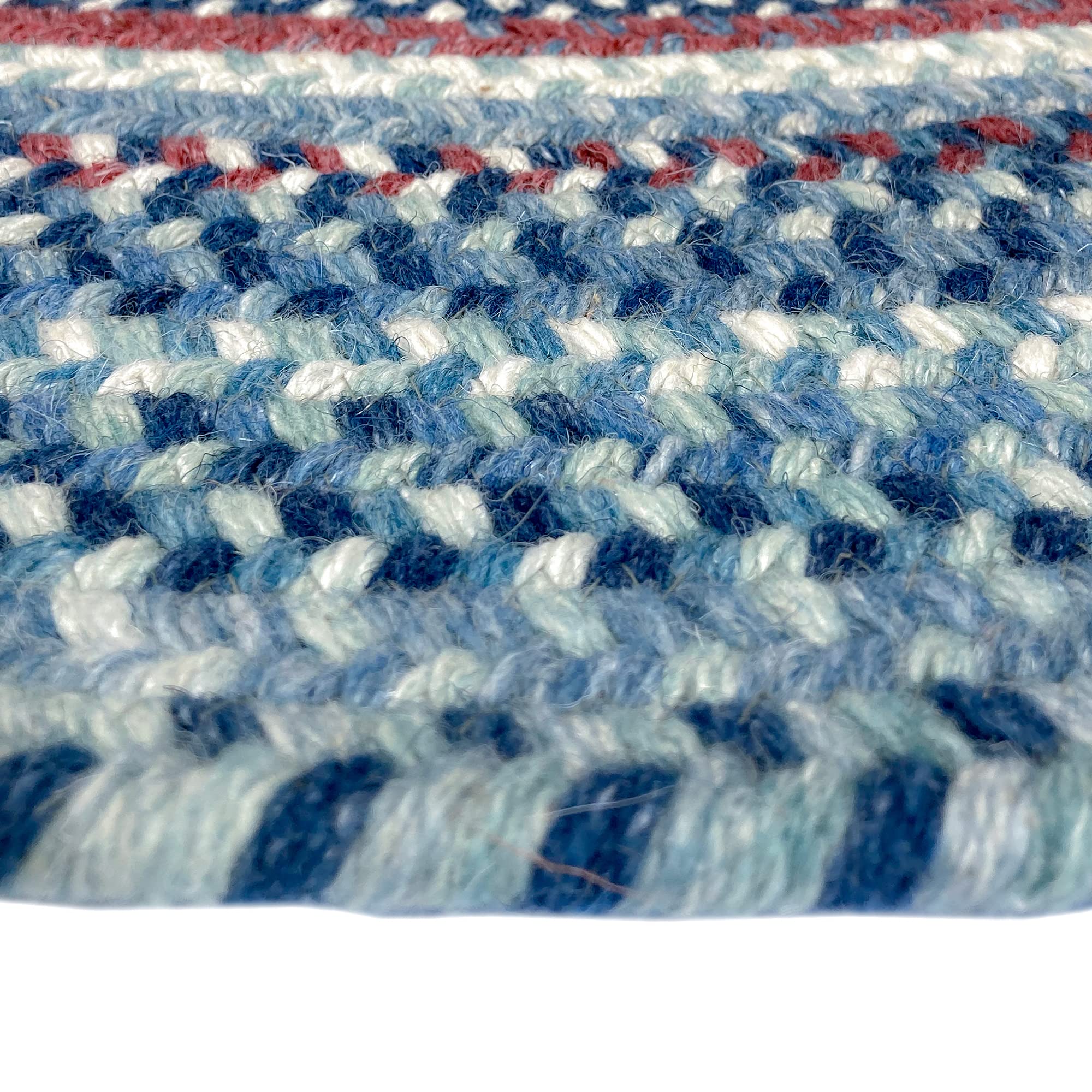 Capel American Heritage Barn Blue 0' 36" Round Braided Rug