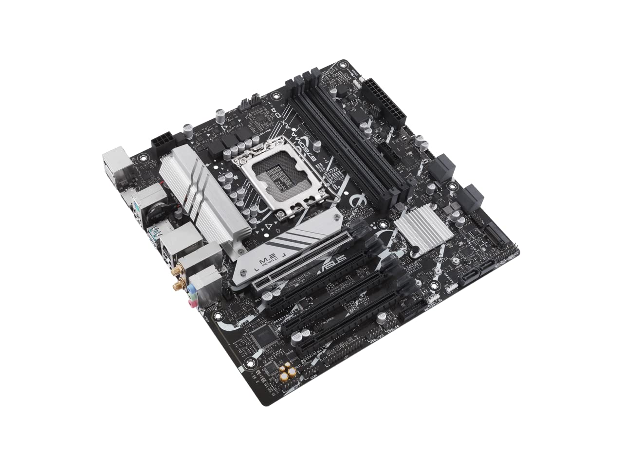 ASUS PRIME B760M-A AX D4 Intel B760 (LGA 1700)(13th and 12th Gen)mATX motherboard,PCIe 4.0,2xM.2 slots,2.5Gb LAN,Wi-Fi 6,DisplayPort, Dual HDMI,rear USB 3.2 Gen 2,front USB 3.2 Gen 1 Type-C, Aura Sync