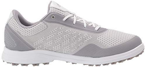 adidas womens Fx4063 Golf Shoe, Ftwr White/Glory Grey/Silver Metallic, 9.5 US