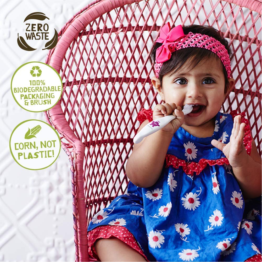 Jack N' Jill Bio Toothbrush (TM) Compostable & Biodegradable Handle HIPPO