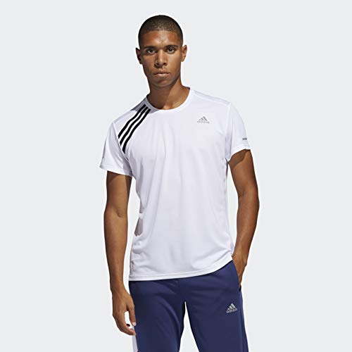 adidas Men's Own The Run Tee, White/Black, Small