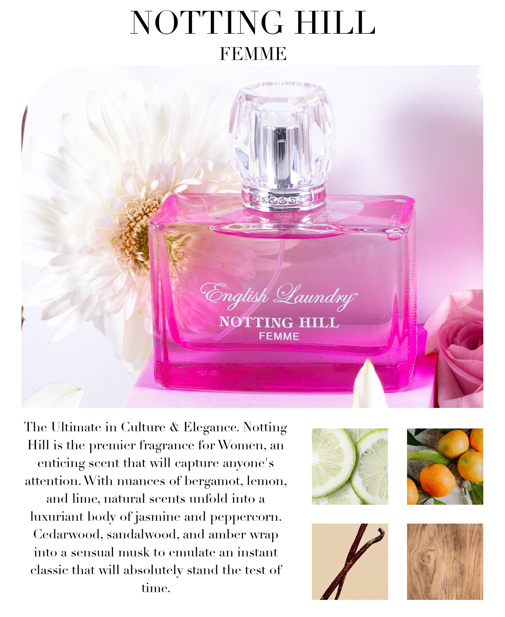 English Laundry Notting Hill Femme Eau de Parfum Spray, 3.4 Fl Oz