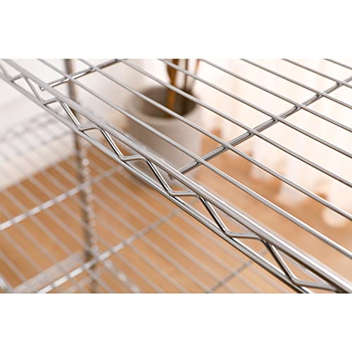 XCVBDE 4-Tier Storage Shelves 36''x14''x54'' Height Adjustable Garage Storage Shelves Heavy Duty Pantry Shelving Metal Utility Shelves Wire Rack for Home Kitchen Laundry Room Organization(Chrome)