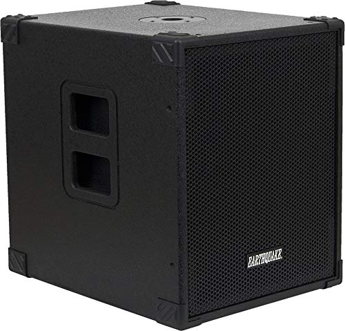 Earthquake Sound DJ-Quake (Ver 2) 12-inch 1200-Watt Subwoofer with Built-In Amplifier, USB/SD, and Bluetooth, Black