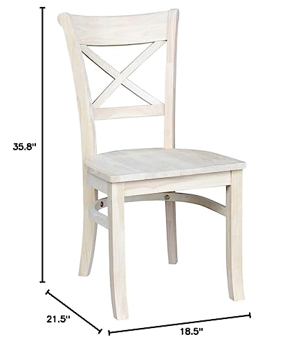 International Concepts Charlotte X-Back Chairs, Brown