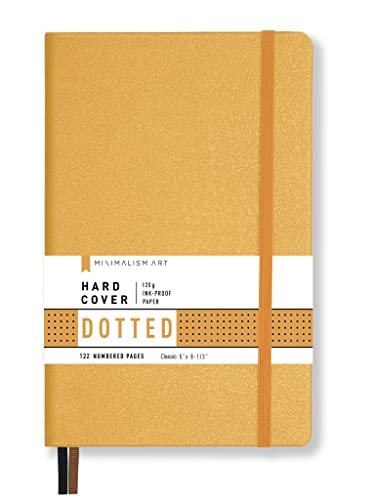 Minimalism Art, Premium Hard Cover Notebook Journal, Classic 5" x 8.3", 122ā
Numberedā
Pages, Gussetedā
Pocket, Ribbon Bookmark, Extra Thick Ink-Proofā
Paperā
120gsm, San Francisco (Dotted, Amber Yellow)