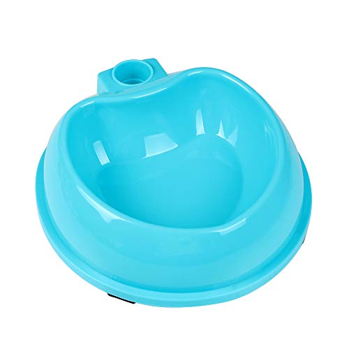 Pawow Pet Dog Cat Automatic Water Food Feeder Bowl Bottle Standing Dispenser with Detachable Pole Height Adjustable Automatically Drinking Water Bottle 500ML (Blue)