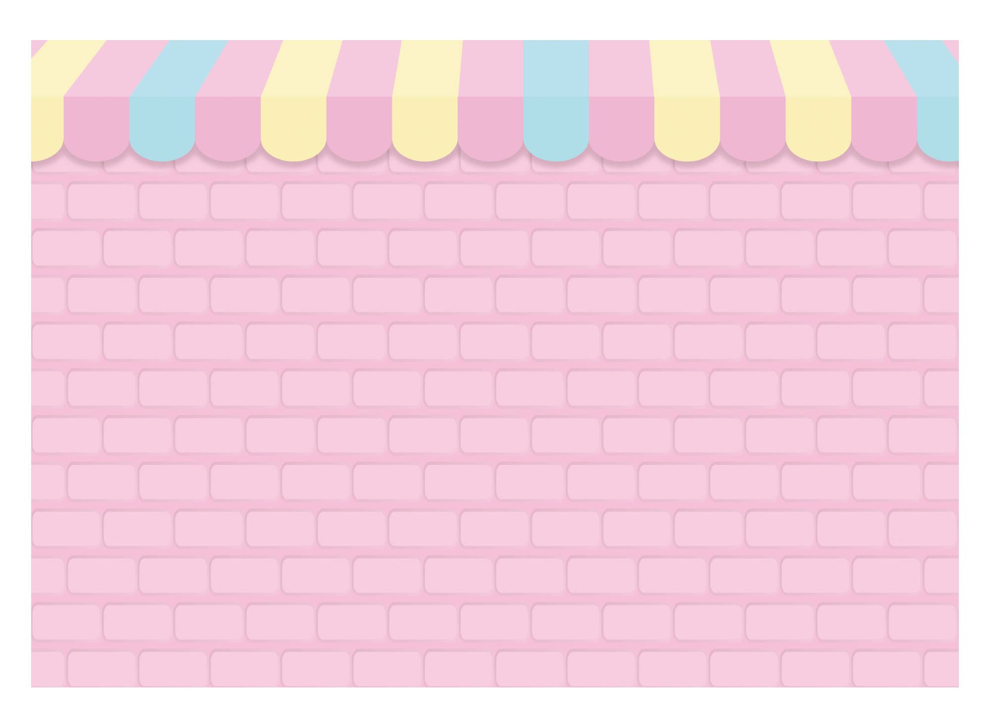 Allenjoy 7x5ft Pink Brick Wall Ice Cream Shop Backdrop for Birthday Party Baby Girl Shower Decorations Photography Background Photo Booth Cake Table Banner