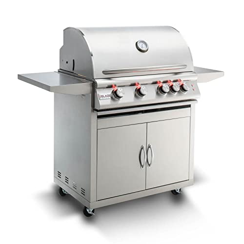Blaze Premium LTE 32-Inch 4-Burner Natural Gas Grill With Rear Infrared Burner & Grill Lights - BLZ-4LTE2-NG