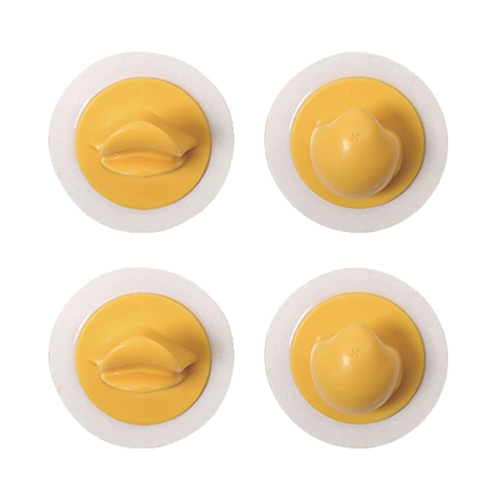 Cabilock Decorative Wall Hooks Yellow Mouth Tail Wall Hanger 4pcs Cartoon Animal Hooks for Hanging Bag Keys Towels Coat Hat Kitchen Bathroom Supplies