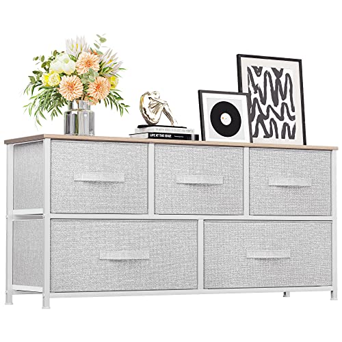 YITAHOME Fabric Dresser with 5 Drawers - Storage Tower & 5 Drawer Dresser - Fabric Storage Tower, Organizer Unit