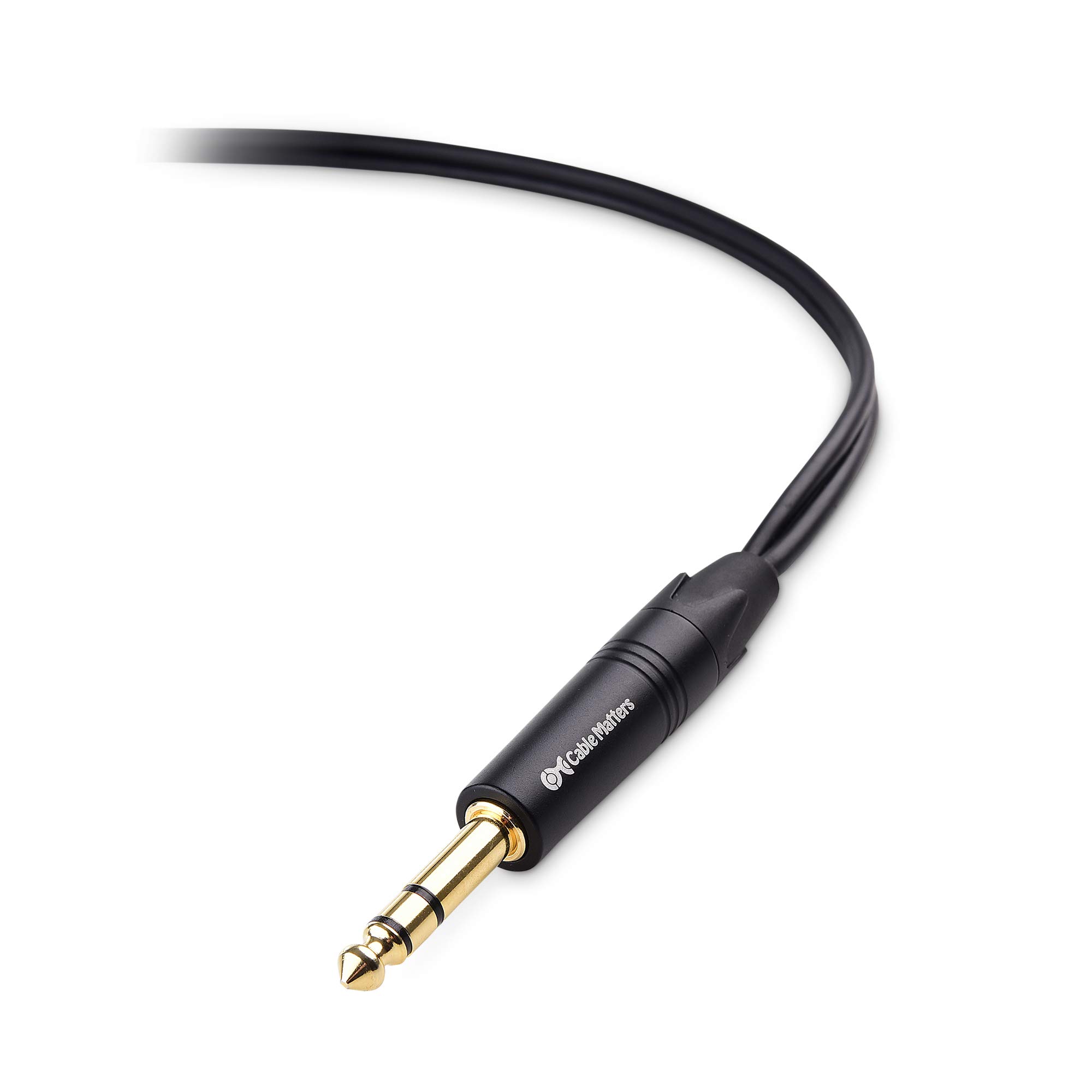 Cable Matters 6.35mm TRS to Dual TS Insert Cable (1/4 TRS to 2 TS Cable) - 6 Feet