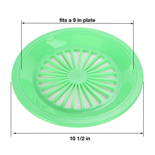Trenton Gifts 10-Inch Reusable Plastic Paper Plate Holders, Picnic Supplies (12 Set - Assorted Colors)