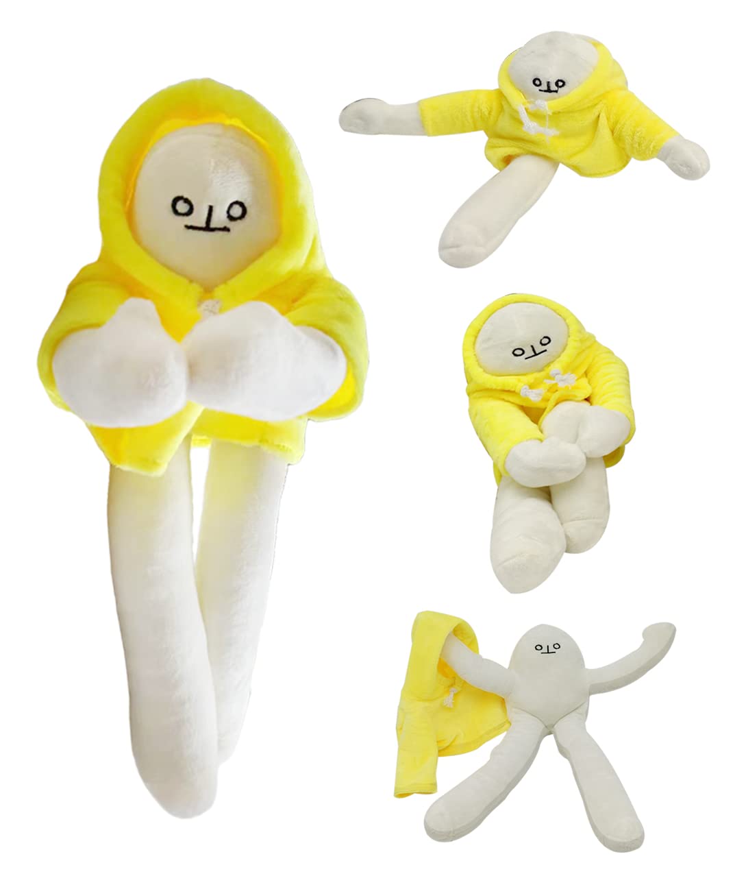 Kahopy Plush Toy Stuffed Doll with Magnet Pose Changeable Funny Doll Man Decompression Toy Birthday Party Festivals Gifts (7.5 in)