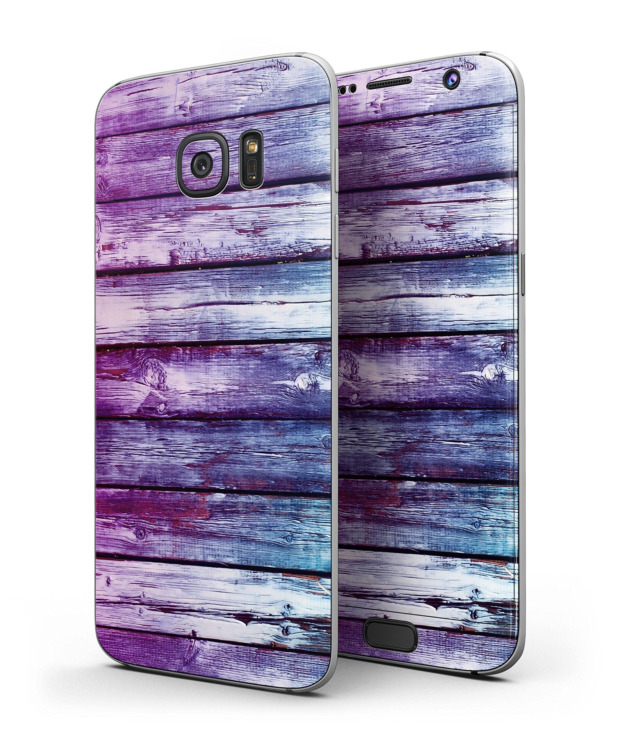 Design Skinz Design Skinz Pink & Blue Dyed Wood Full-Body Wrap Decal Skin-Kit for The Galaxy S8 Plus