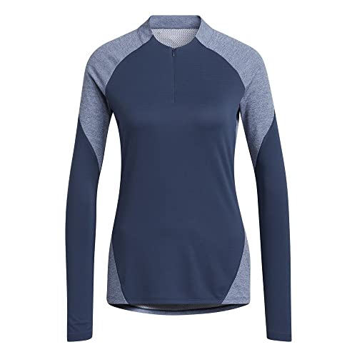 adidas Women's Standard Sport Performance Primegreen Heat.RDY Long Sleeve Mock, Crew Navy, L